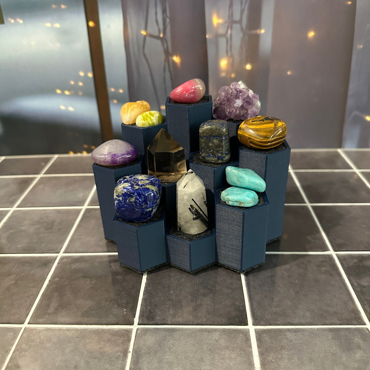 You Choose the Colors - Crystal Display Pedestal Stand 10 Small Hexago ...